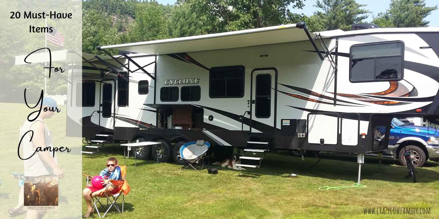 20 Must-Have Items for Your Camper - Crazy Cow Family